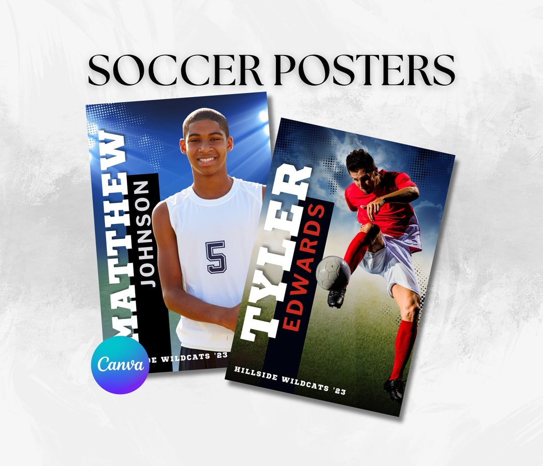Soccer Poster Canva Template Senior Game Night Soccer Banquet Gift for ...