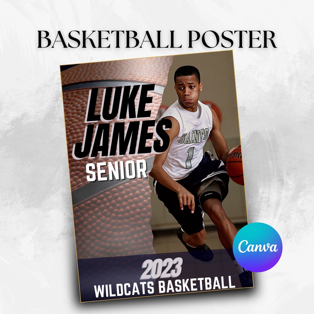 Basketball Poster Canva Template Senior Night Basketball Team Banquet ...