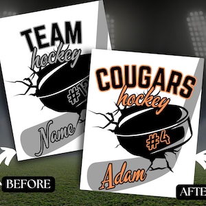 Hockey Door Sign Canva Template High School Hockey Tournament Hotel ...