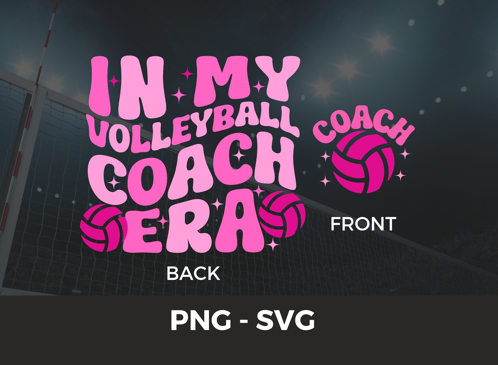 In My Coaching Era SVG PNG Volleyball Coach Shirt Design in My Era ...
