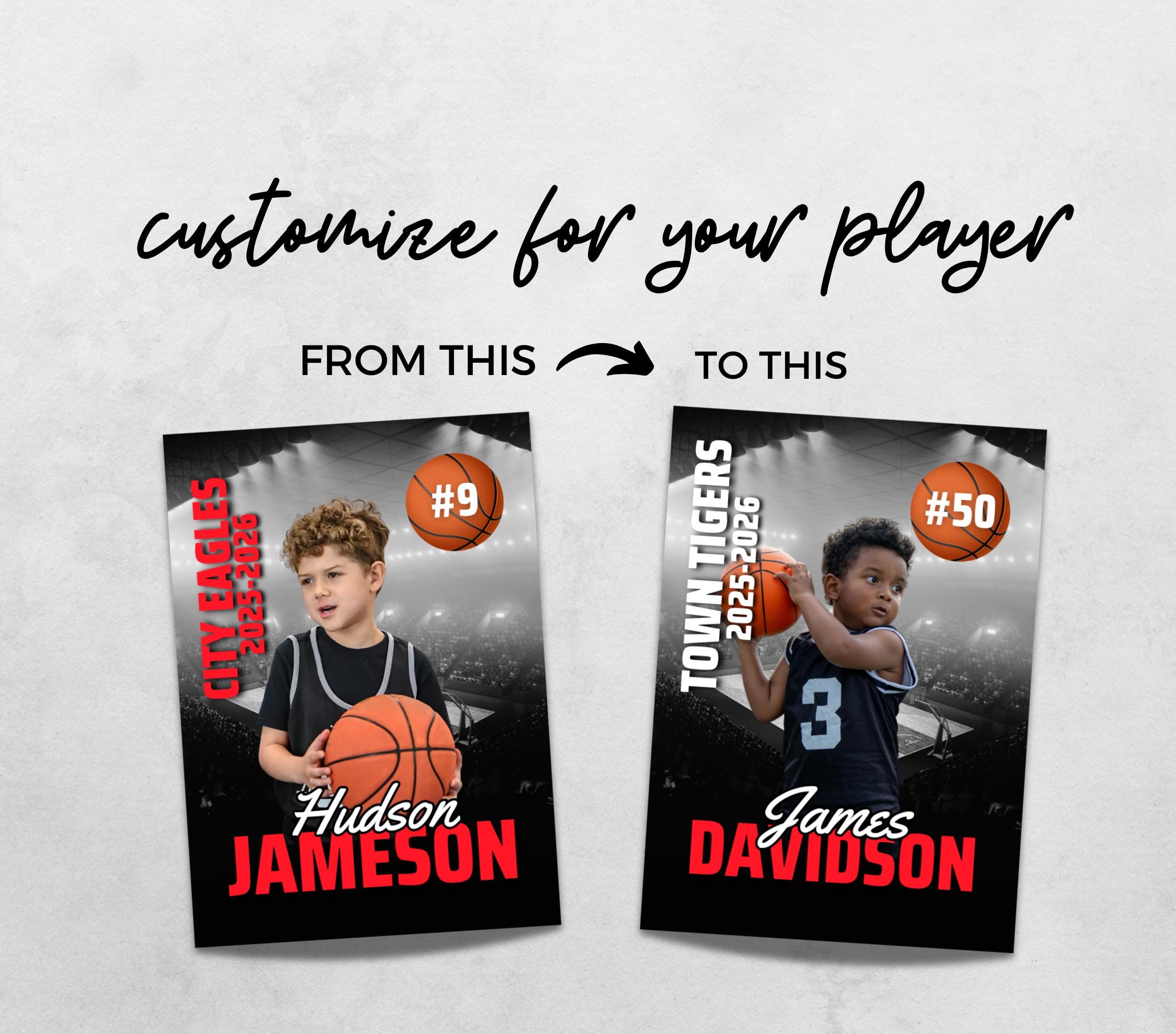 Basketball Card Canva Template for Kids Editable Sports Trading Card ...