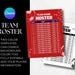 Editable Soccer Team Roster Canva Template Soccer Team Player Roster ...