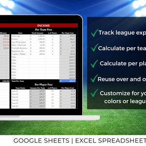 Sports League Budget Template Youth Sports Tournament Budget ...