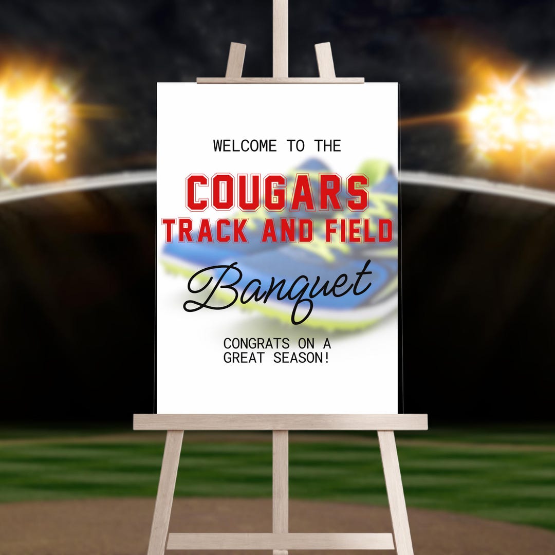 Printable Track and Field Team End of Season Sports Banquet Sign Canva ...