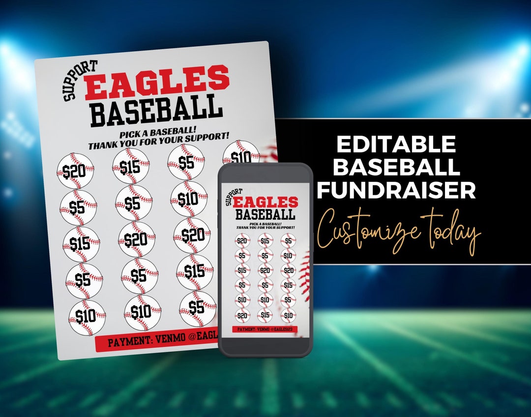 Editable Baseball Team Fundraiser Flyer Template Fill My Baseball Team ...
