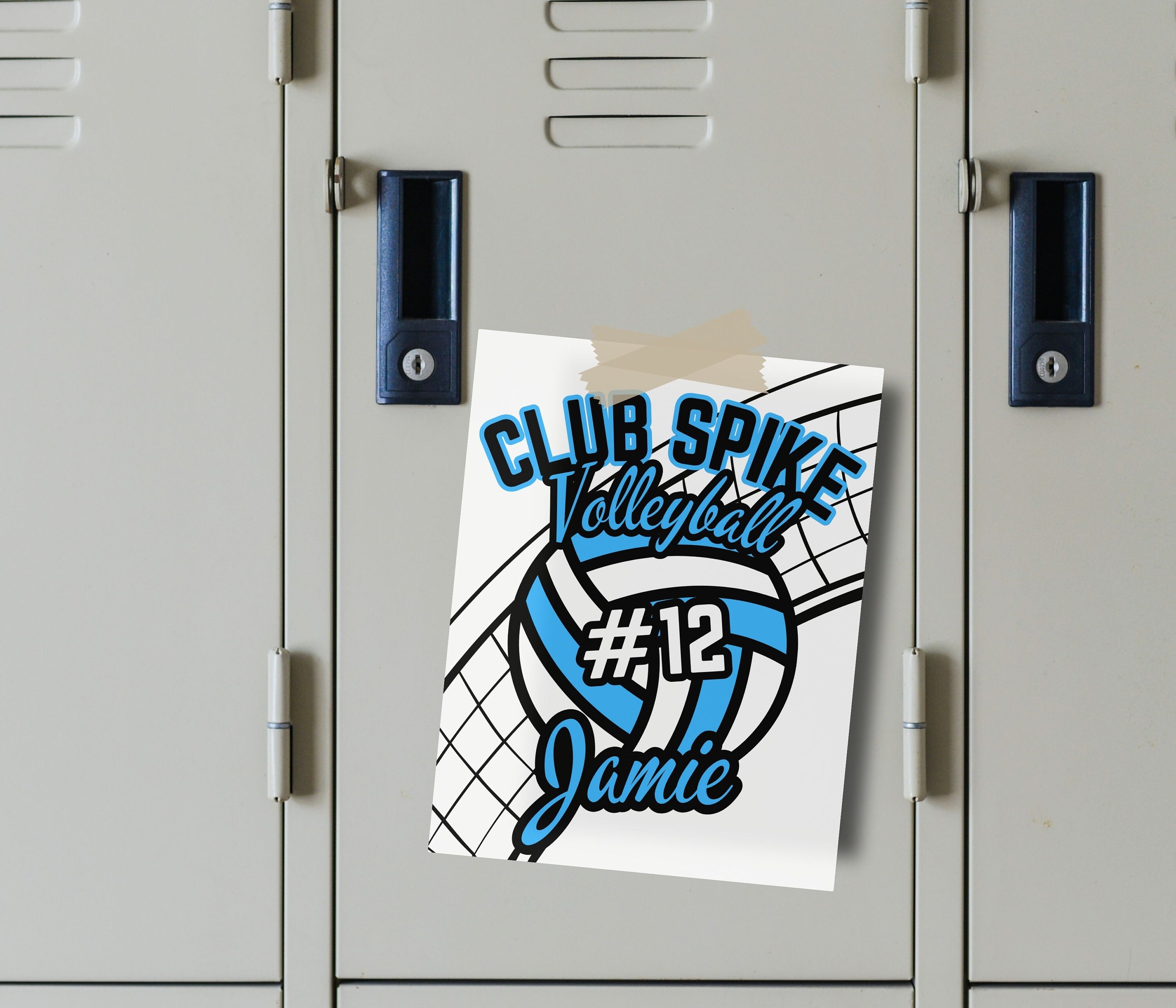 Volleyball Door Sign Canva Template High School Volleyball Tournament ...