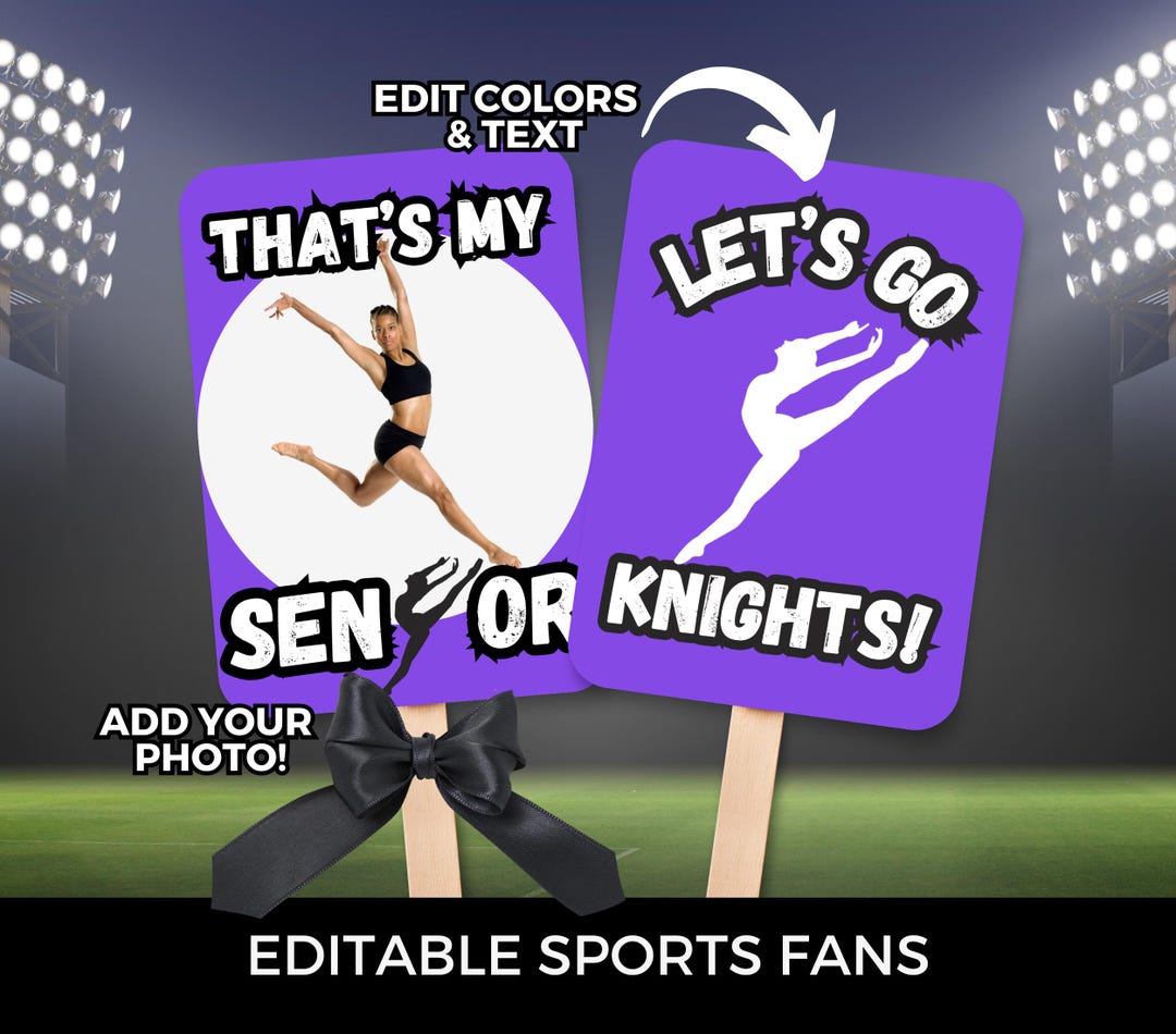Dance Team Senior Night Poster Canva Template Senior Game Dancer ...