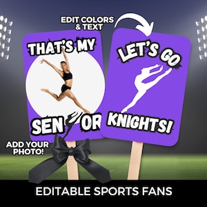 Dance Team Senior Night Poster Canva Template Senior Game Dancer ...