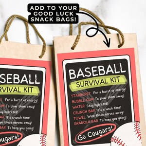 Editable Baseball Team Survival Kit Canva Template Printable Baseball ...
