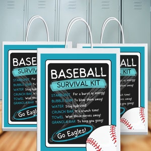 Editable Baseball Team Survival Kit Canva Template Printable Baseball ...