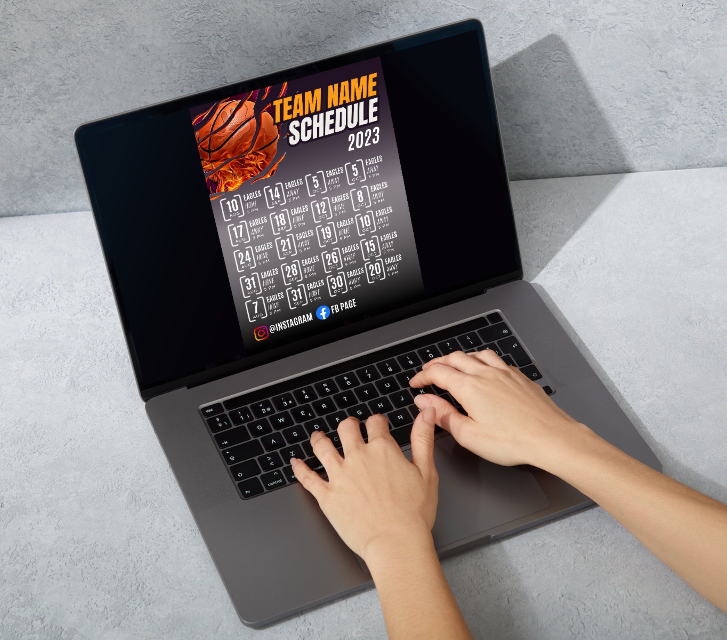 Editable Basketball Schedule Template DIY Canva Basketball Schedule ...