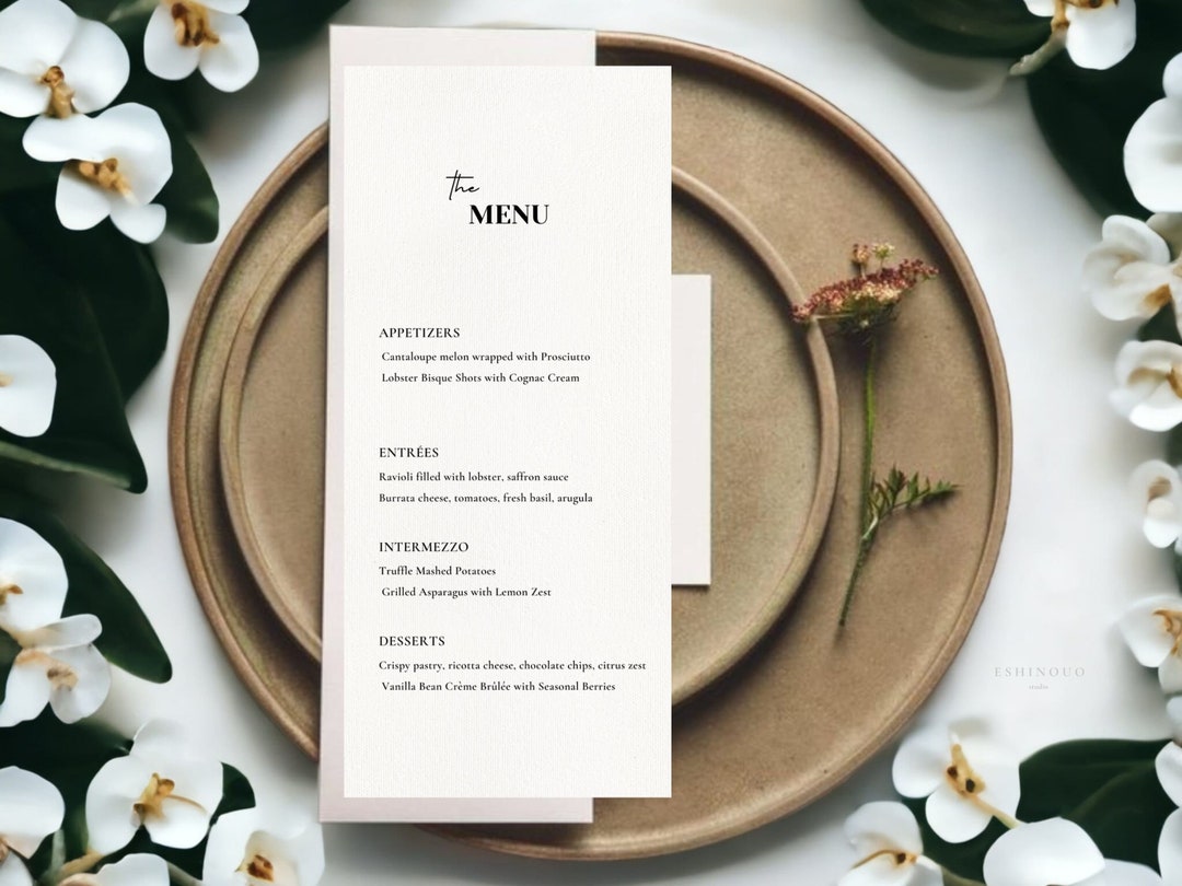 Premium Menu, Luxurious Menu, Exclusive, Elegant, Minimalist Menu ...
