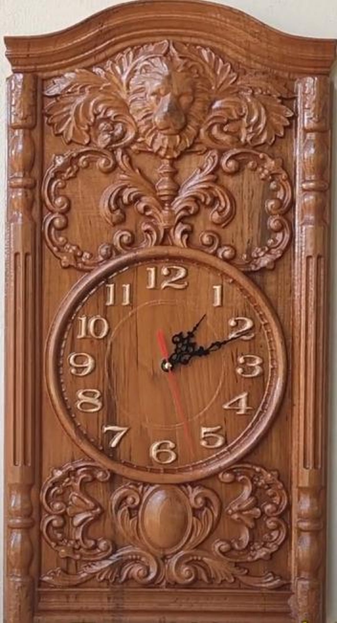 Lion Clock Digital File - Etsy