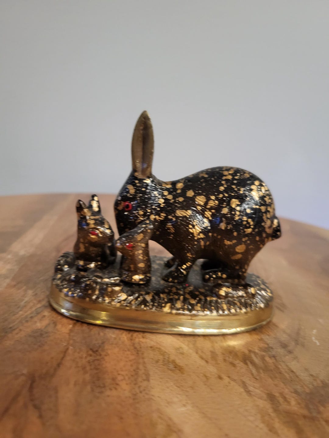 Brass Textured Rabbit Bunny Paperweight Figurine - Etsy