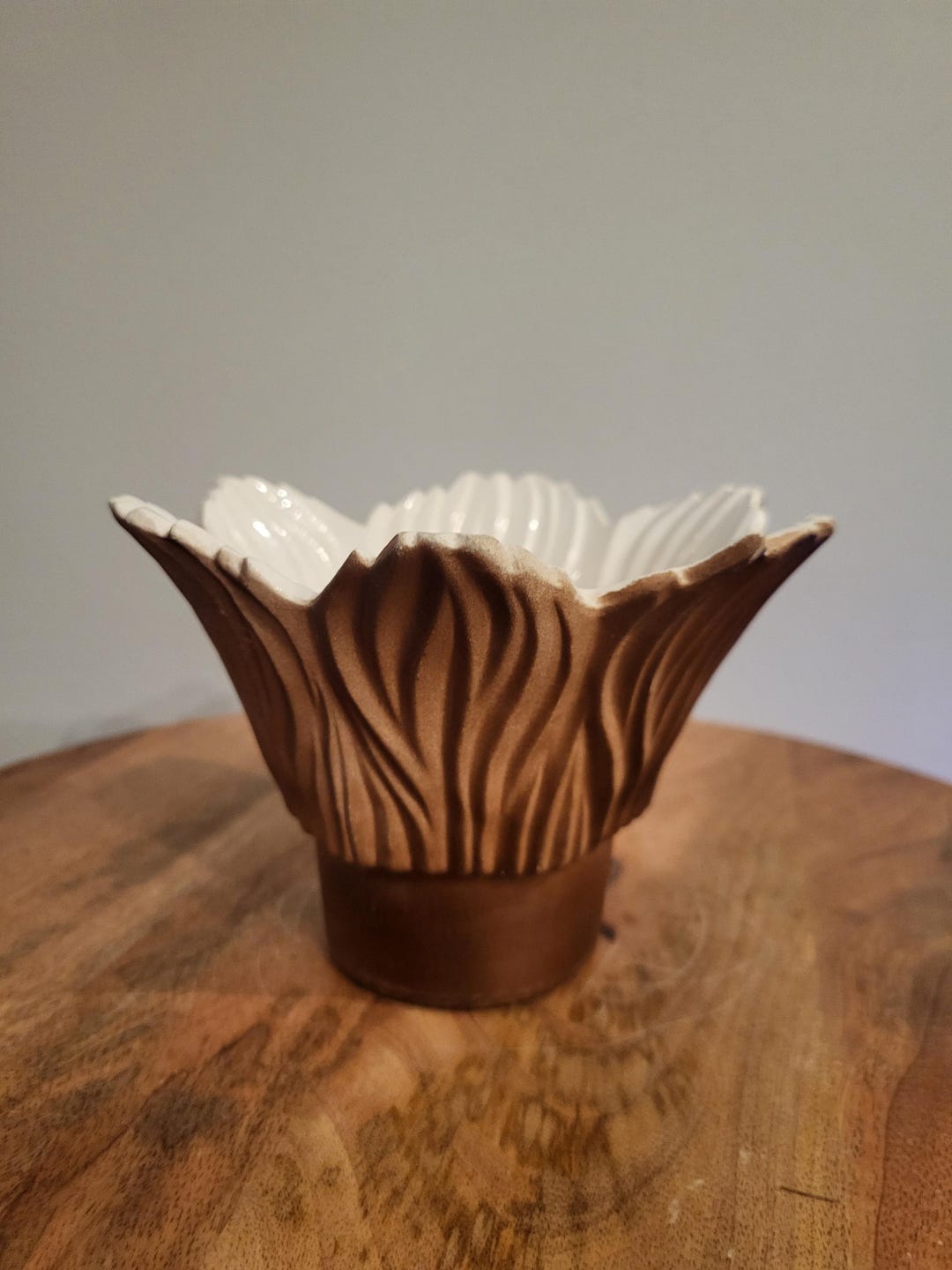 Vintage Miramar of California Planter 913 Brown/white MCM Pottery Matte ...