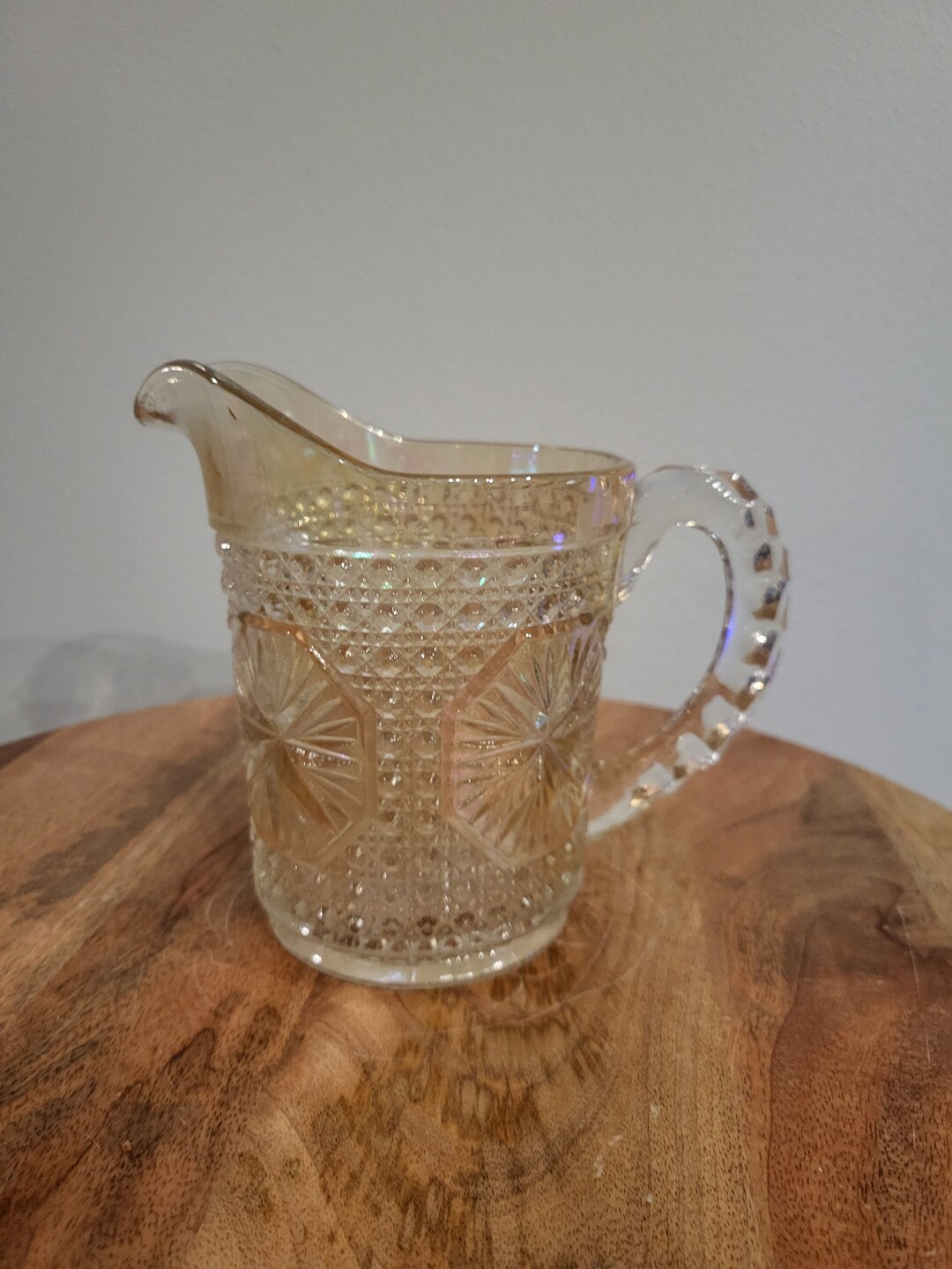 Vtg Imperial Glass Pitcher Starburst Amber Gradient - Etsy