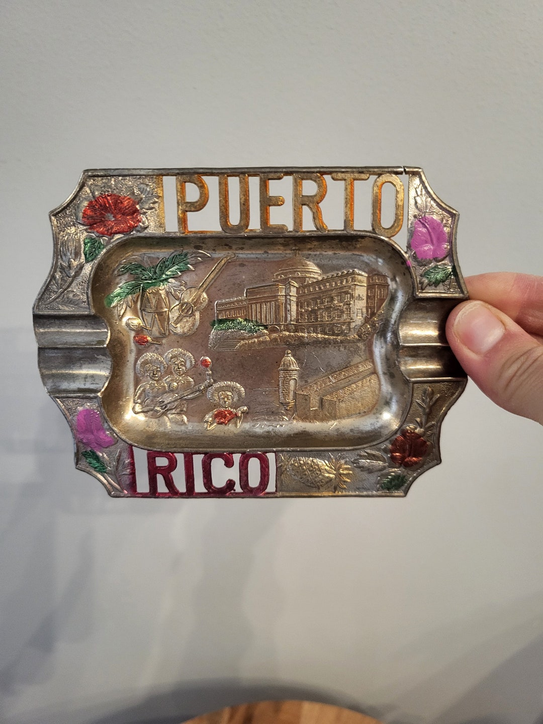 Vintage Puerto Rico Ash Tray/tray Metal - Etsy