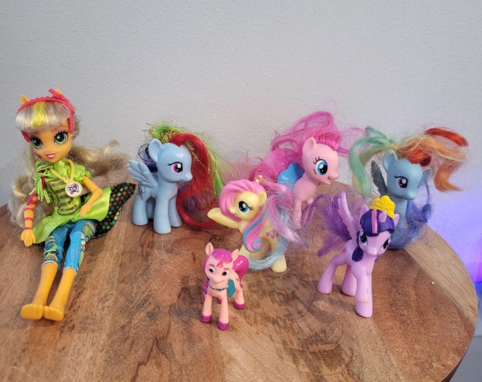 My Little Pony Lot of 7 Hasbro Ponies and Equestria Girl Doll - Etsy