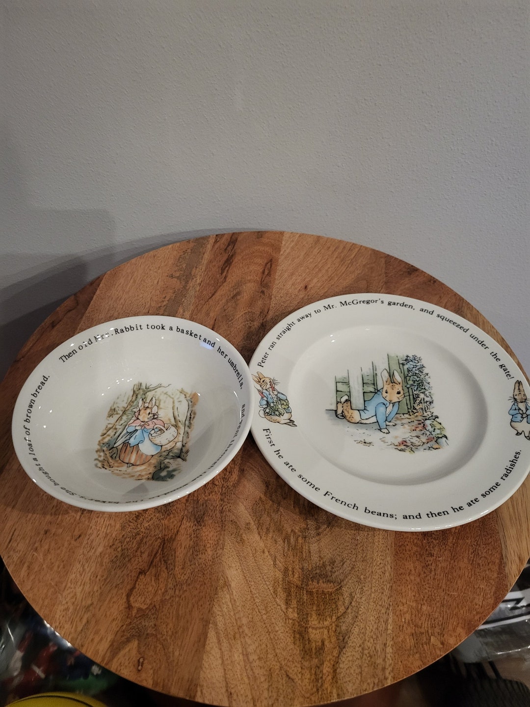 Wedgwood Beatrix Potter Peter Rabbit Dish and Bowl Set - Etsy