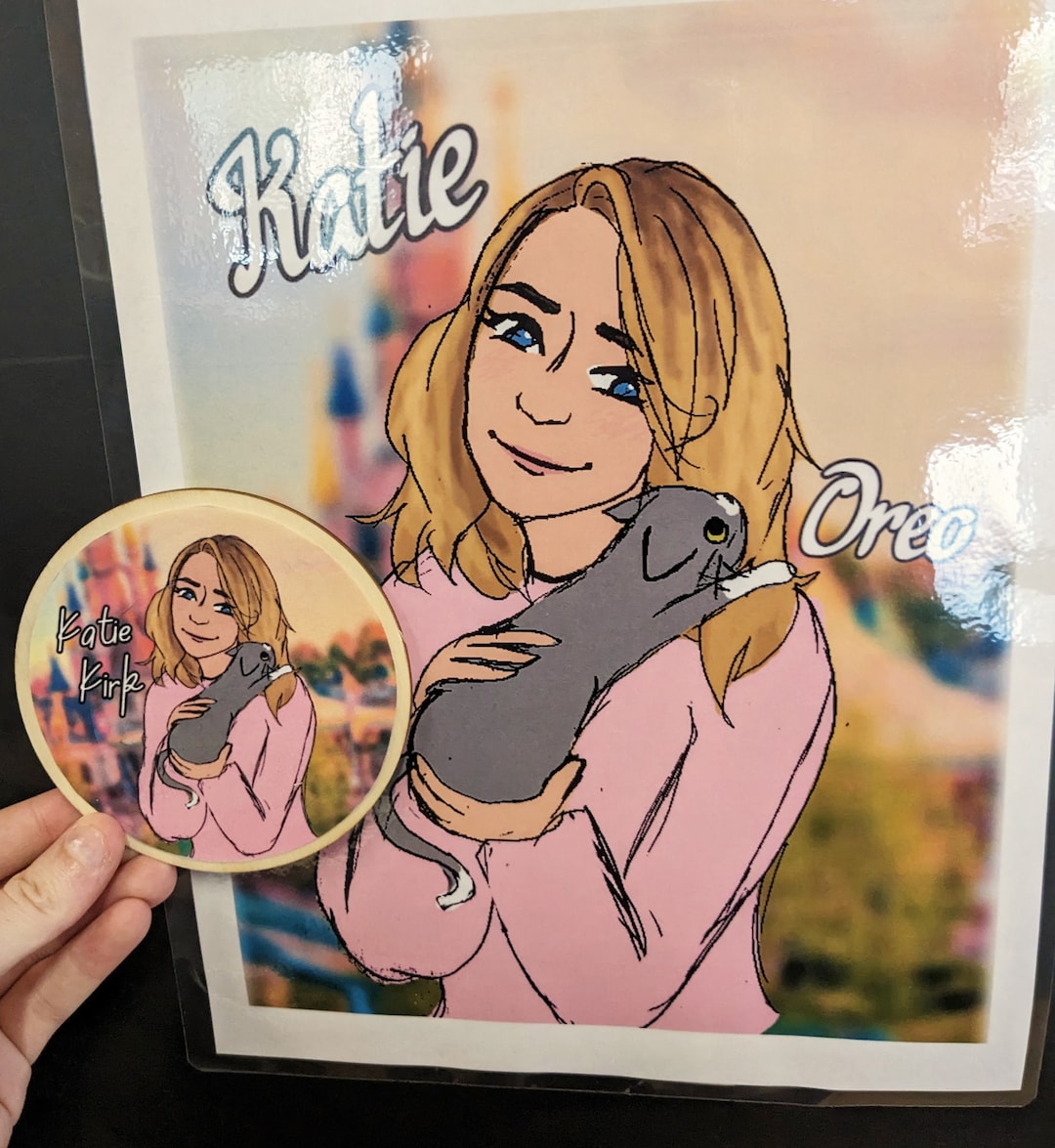 Custom Cartoon Coaster, Print of Pet, Friend, or Loved One - Etsy