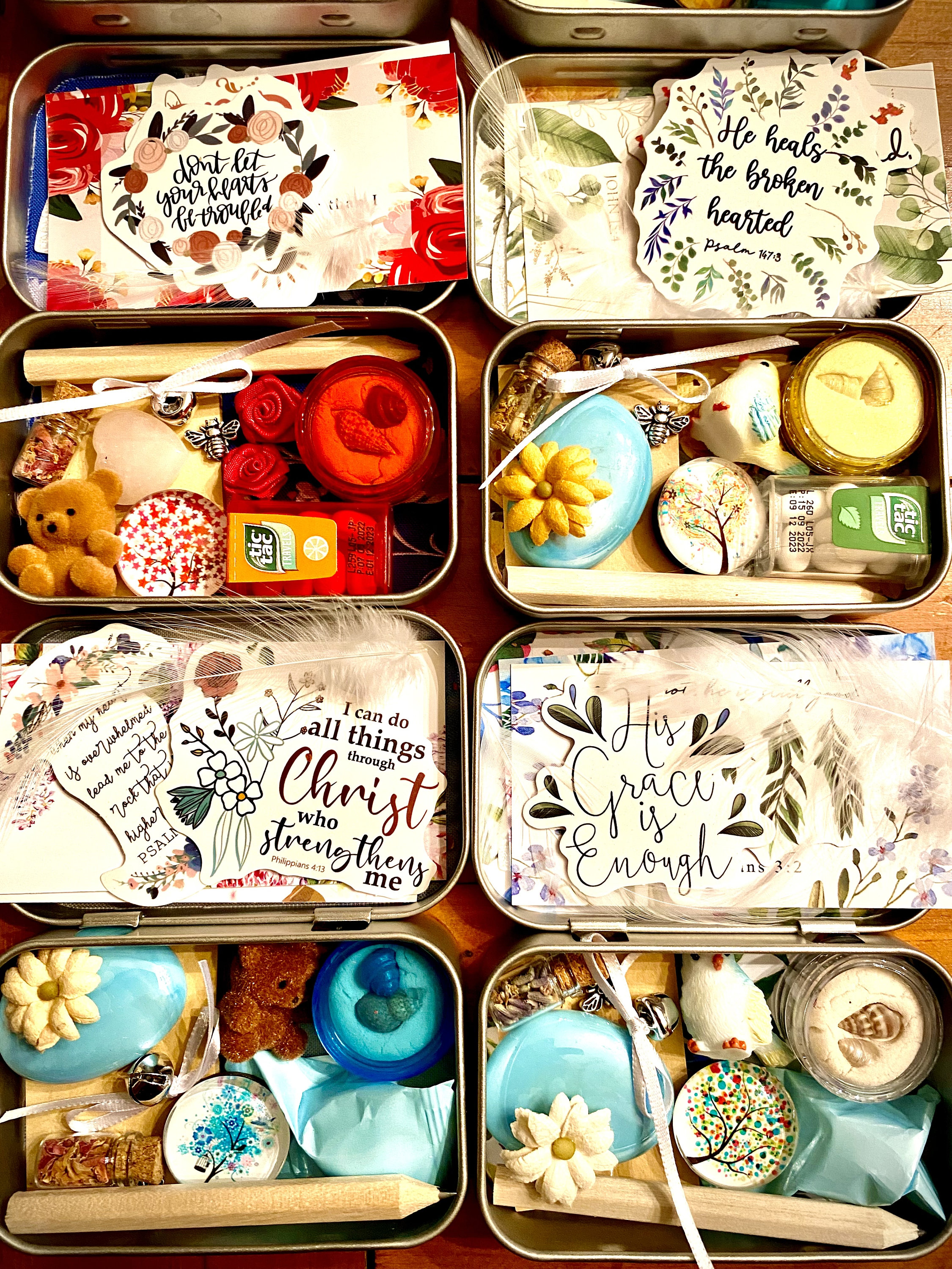 Sensory Prayer Tin, Prayer Box, Prayer Cards, Christian Gifts, Pocket ...