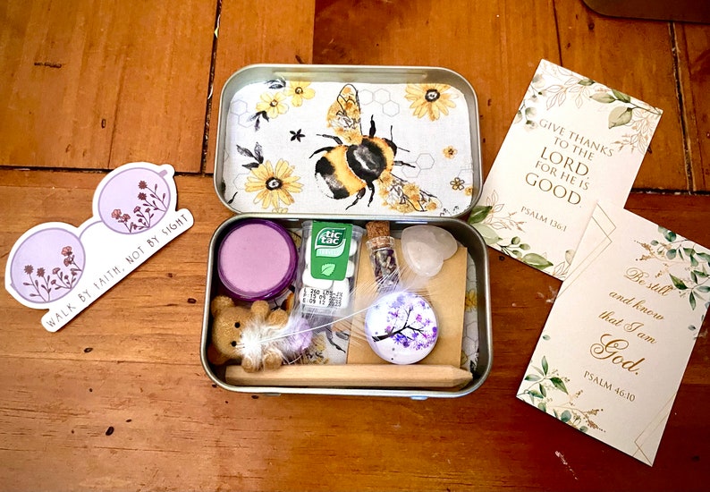 Sensory Prayer Tin, Prayer Box, Prayer Cards, Christian Gifts, Pocket ...