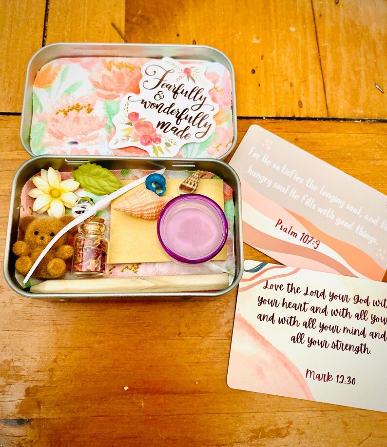 Sensory Prayer Tin - “love” Metal Hinge-top Tin, Prayer Box, Prayer ...