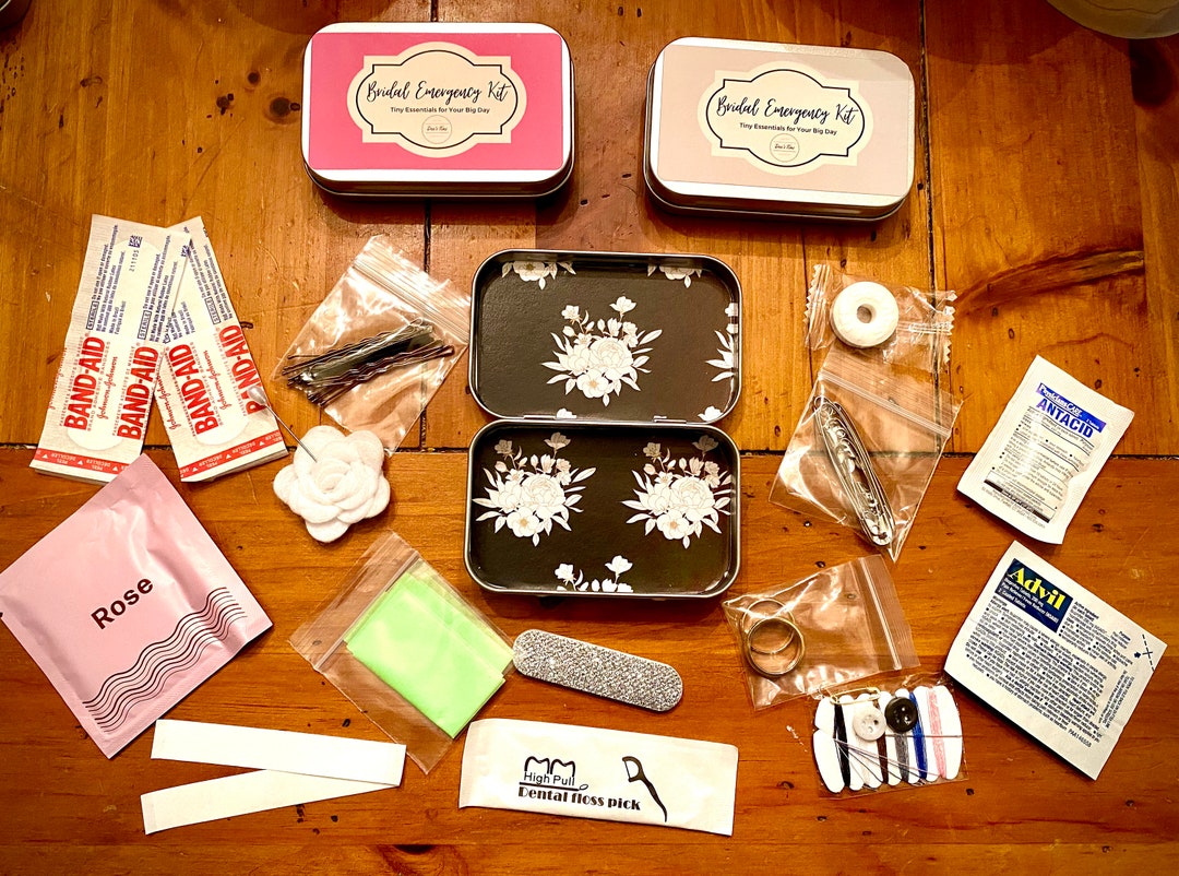 Bridal Emergency Kit - Tiny Essentials for Your Wedding Day! All Neatly ...