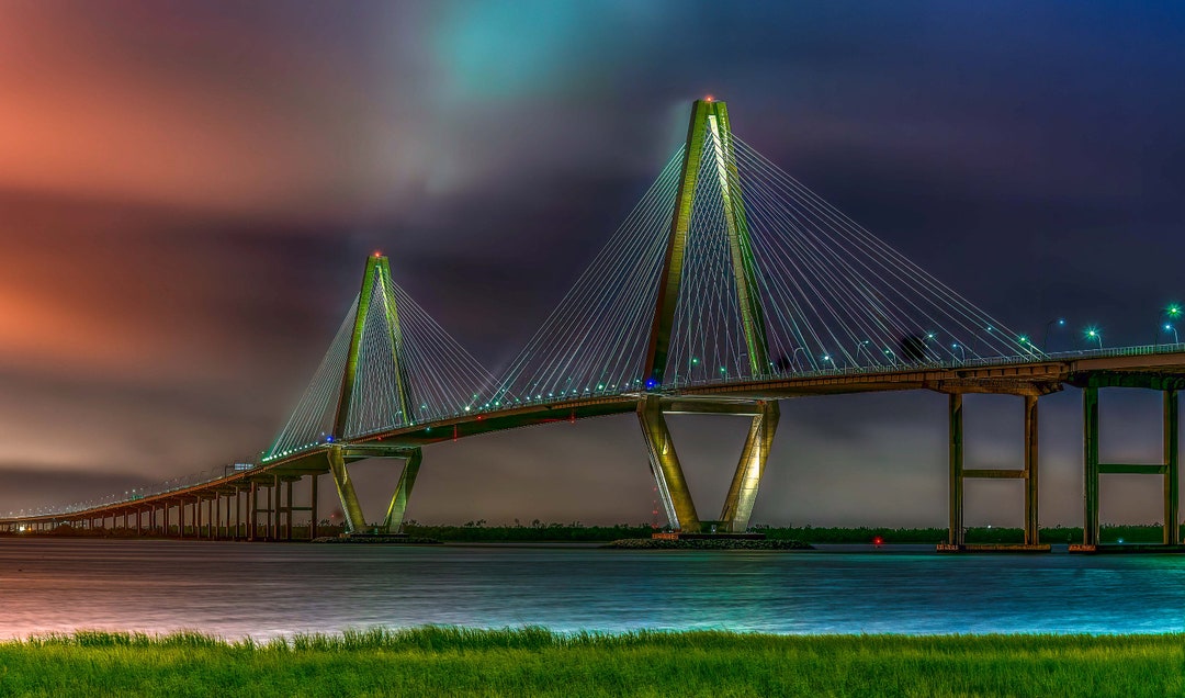 Arthur Ravenel Jr. Bridge, Charleston South Carolina, Cooper River ...