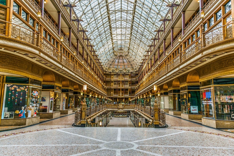 Historic Cleveland Arcade First Indoor Mall, Prints, Canvas, Acrylic ...