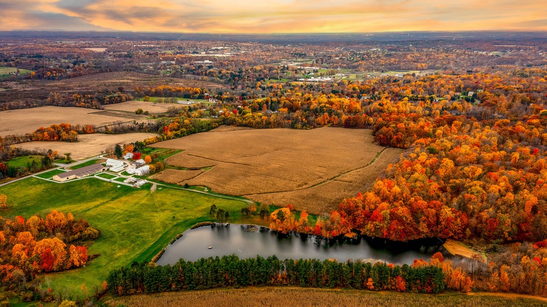 Vibrant Ohio Autumn Crisp Fall Colors, Lakes, Canvas, Acrylic, Metal ...