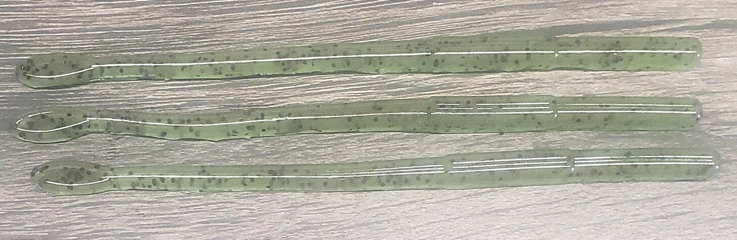 Sally Wacker Green Pumpkin 6 Bot Worm, Fishing Lure, Worm, Soft Plastic ...