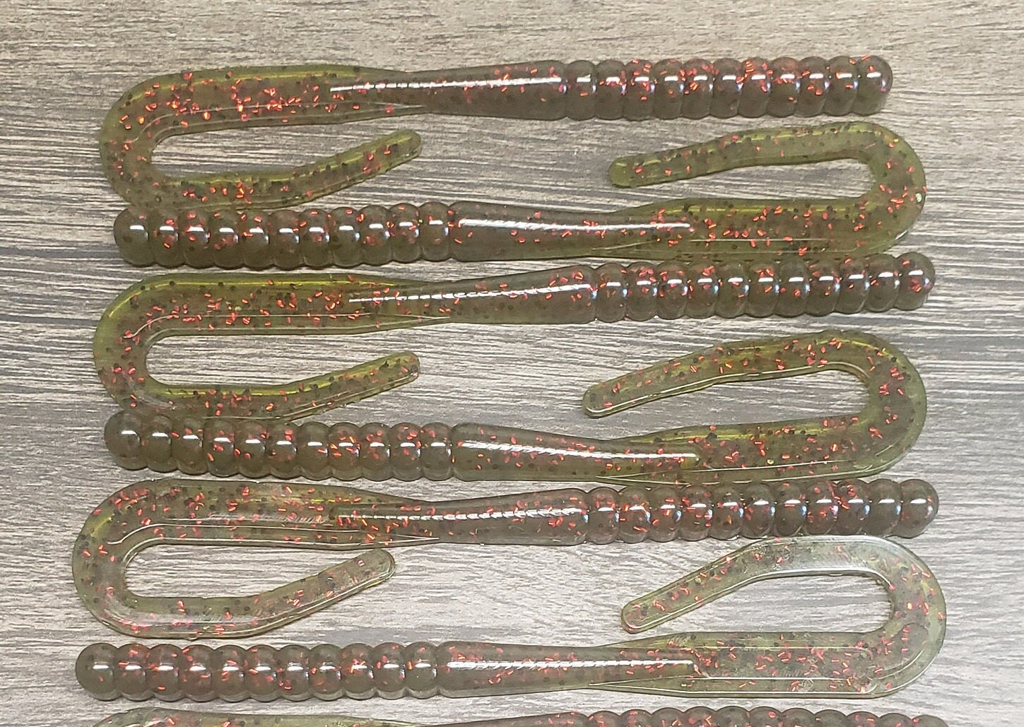 Sally Wacker Watermelon Red 7.5 Ribbon Worm, Fishing Lure, Soft Plastic ...