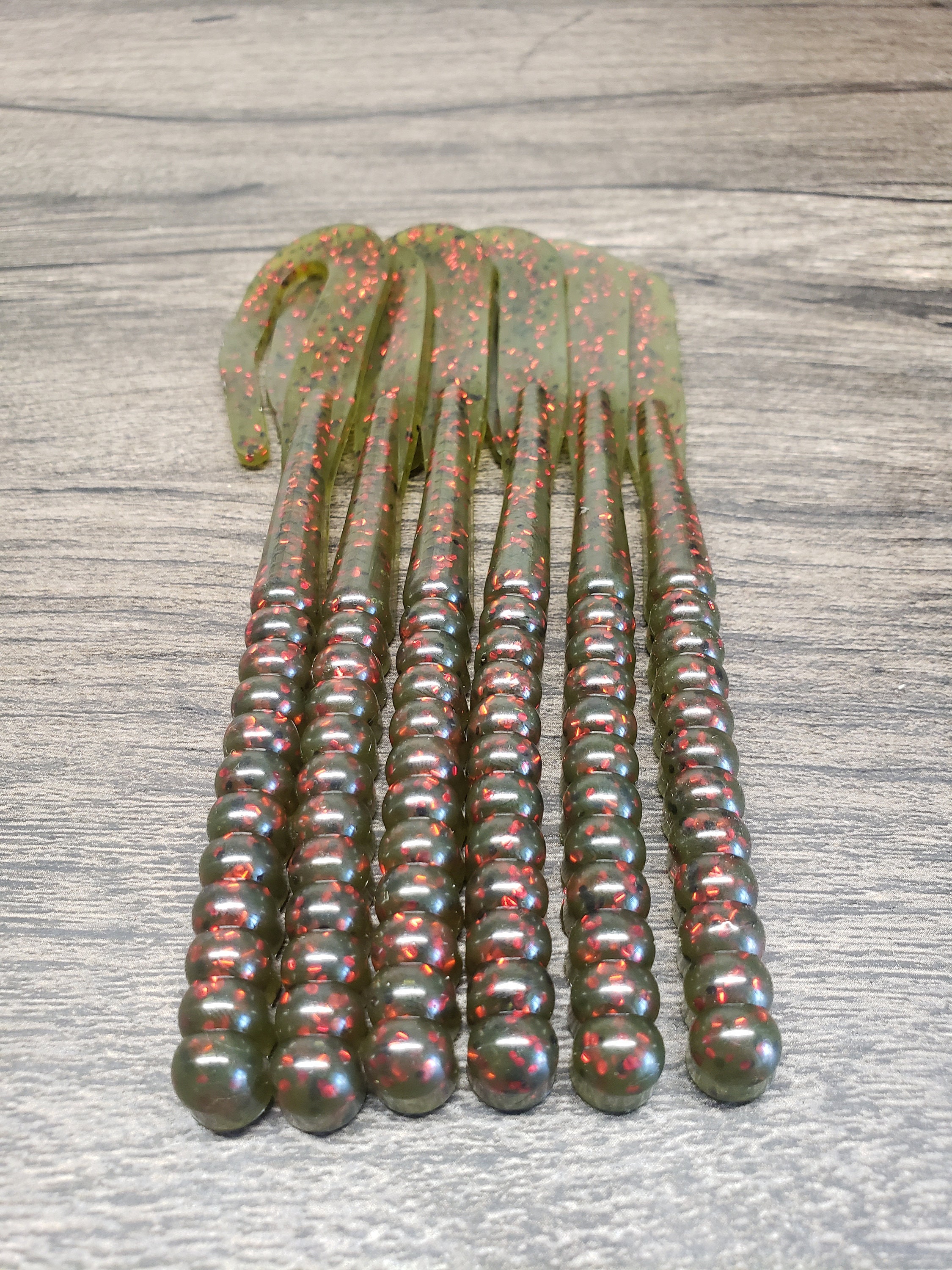 Sally Wacker Watermelon Red 7.5 Ribbon Worm, Fishing Lure, Soft Plastic ...