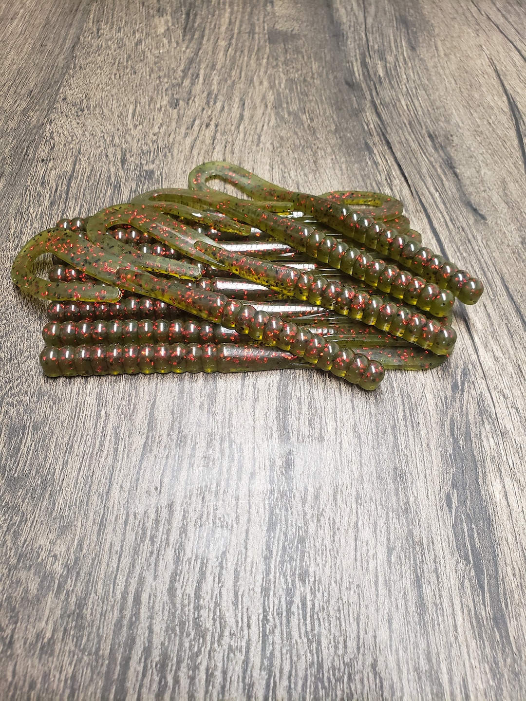 Sally Wacker Watermelon Red 7.5 Ribbon Worm, Fishing Lure, Soft Plastic ...