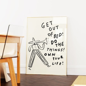 Retro Wall Art, Quote Art Print, Retro Frame Print, Trendy Wall Art ...