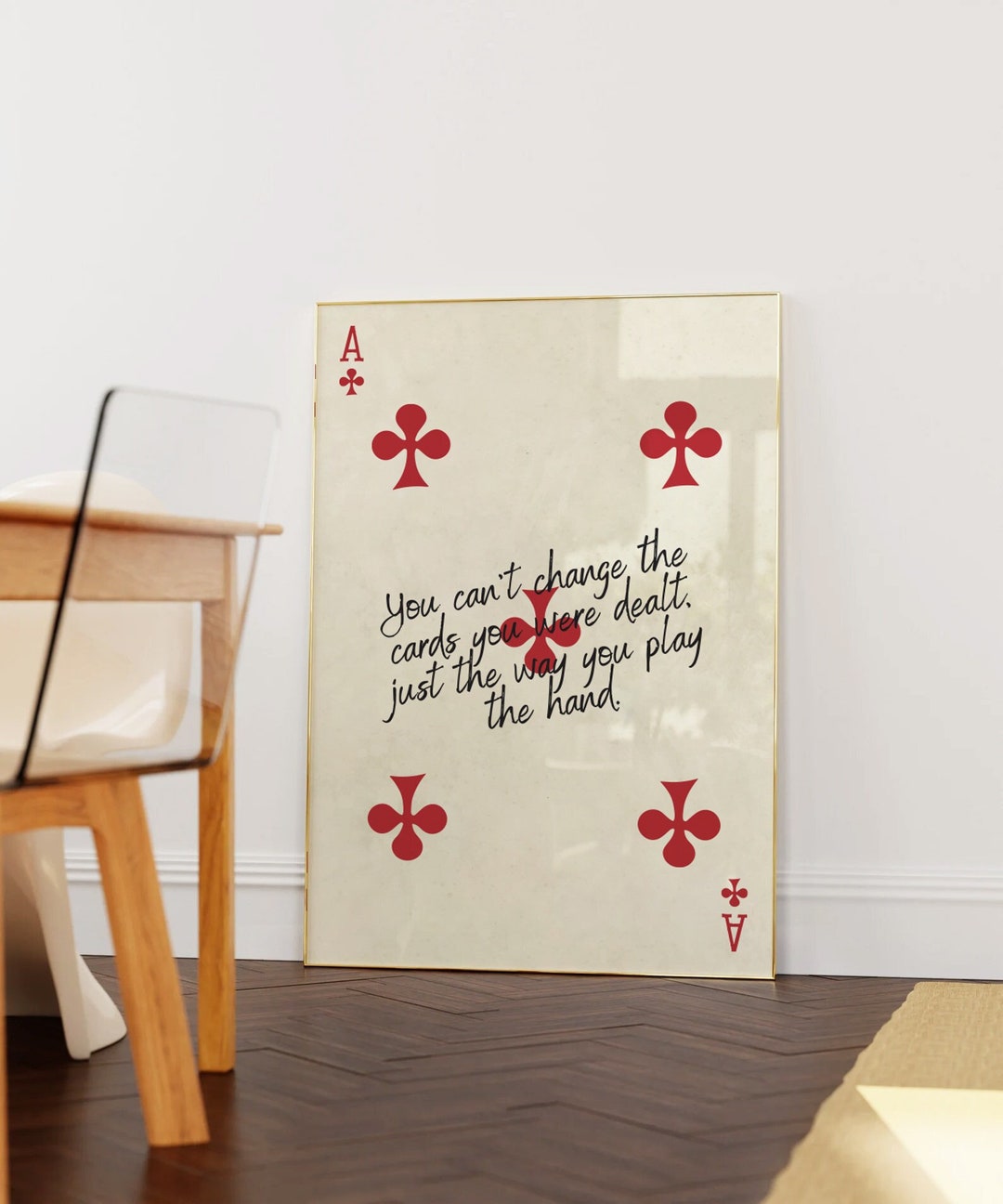 Playing Card Print Trendy Wall Art Prints Retro Bar Cart Decor Preppy ...