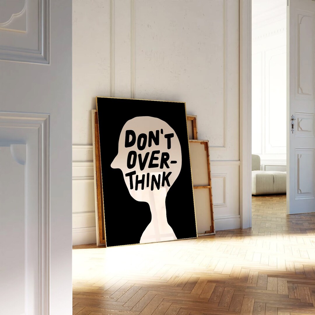 Overthinkers Retro Print: Eclectic Trendy Room Decor (digital Download ...