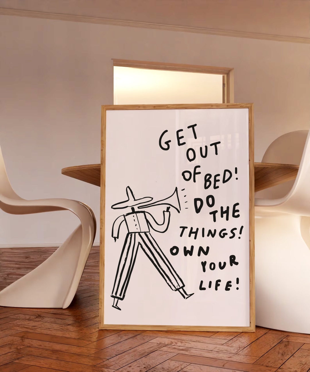 Retro Wall Art, Quote Art Print, Retro Frame Print, Trendy Wall Art ...