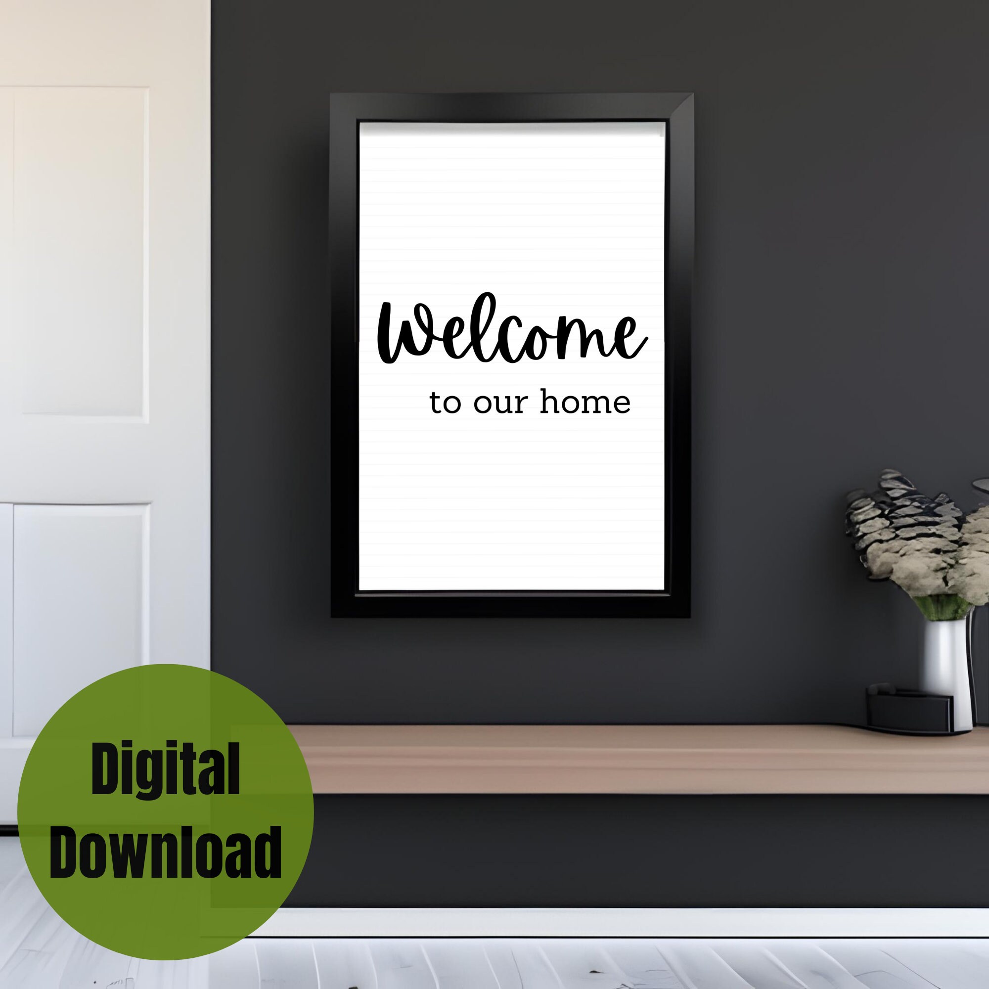 Warmly Welcoming Printable Sign, Rustic Entryway Decor, Vintage Sign ...