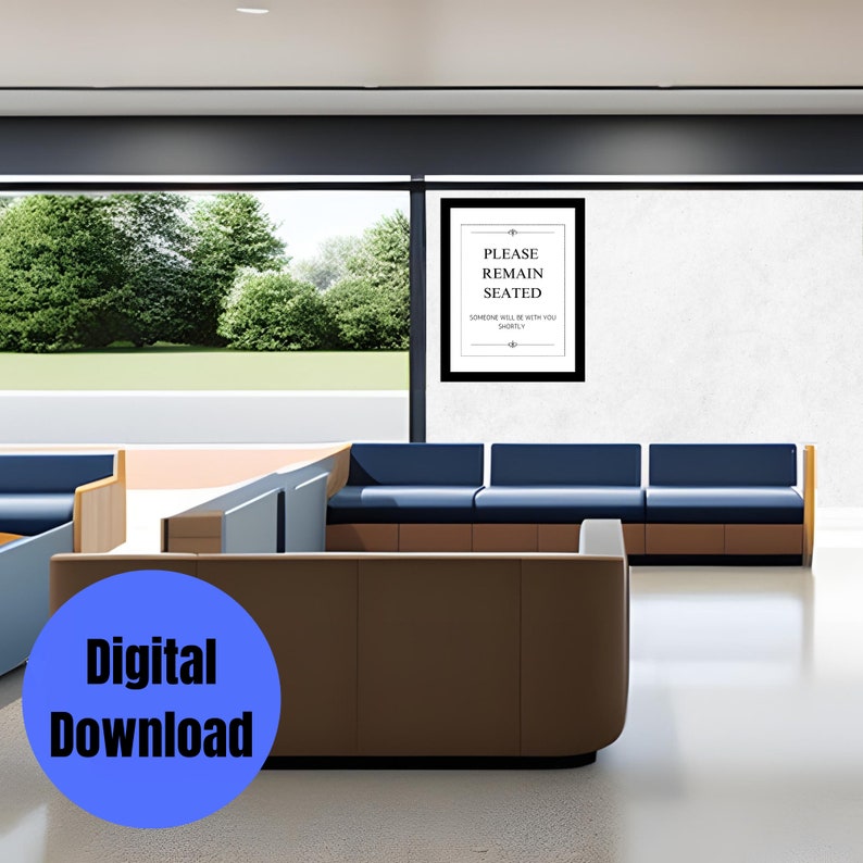 Printable Table Sign, Wait to Be Seated, Please Remain Seated, Waiting ...