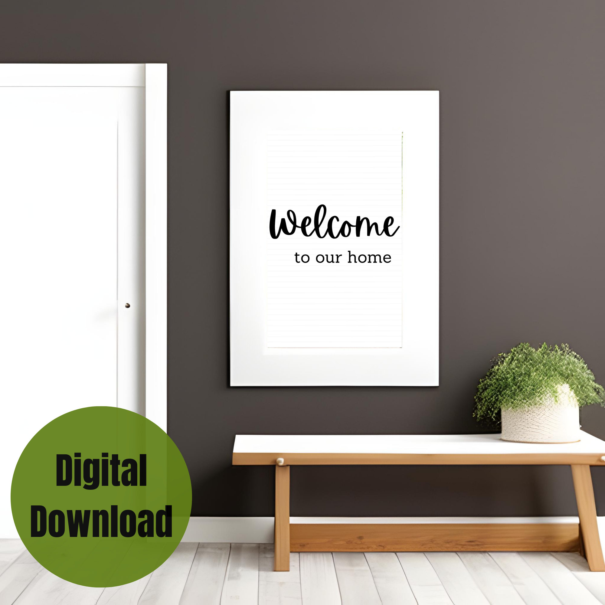Warmly Welcoming Printable Sign Rustic Entryway Decor - Etsy
