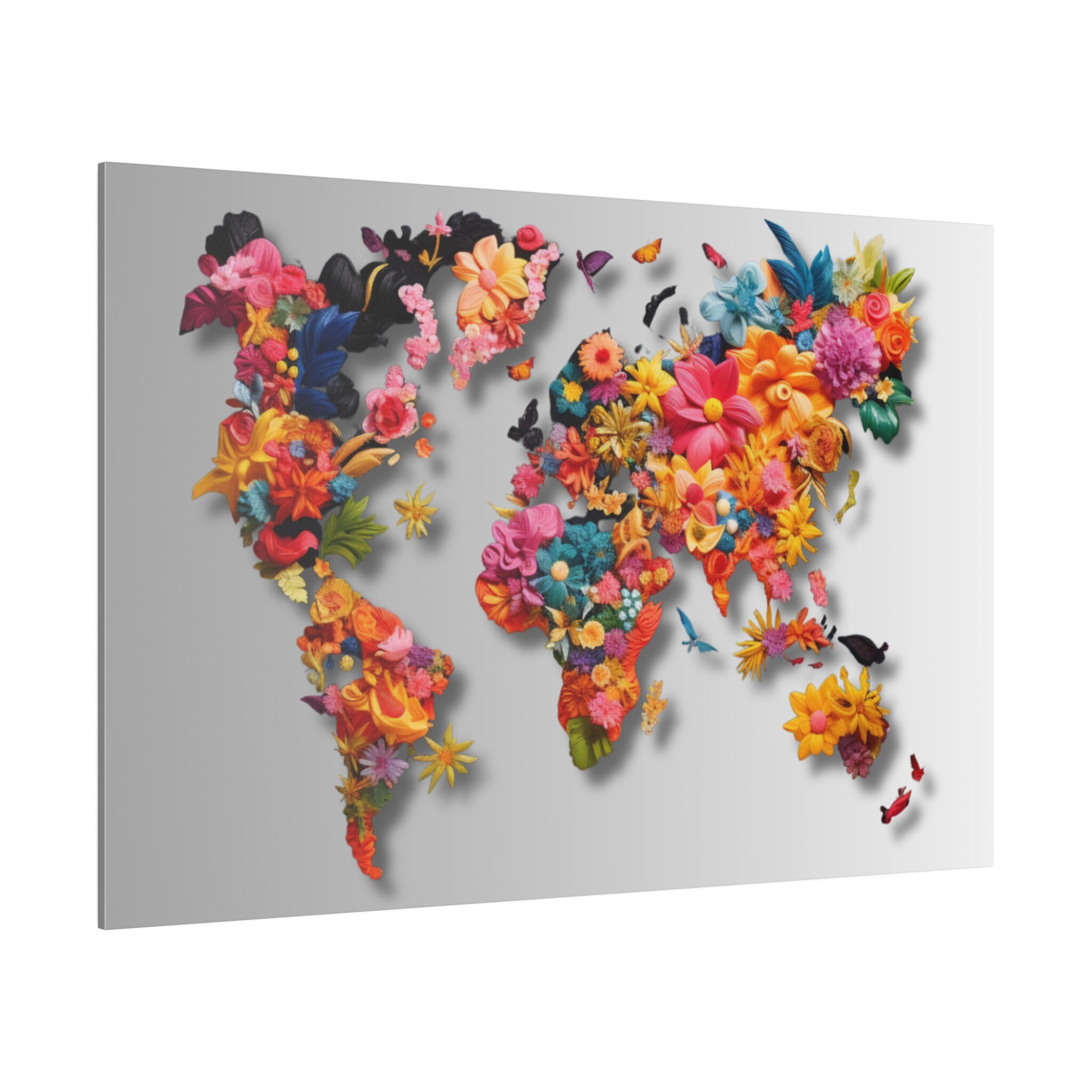 Pop Art AI World Map Modern Art Map Kehinde Wiley Inspired - Etsy