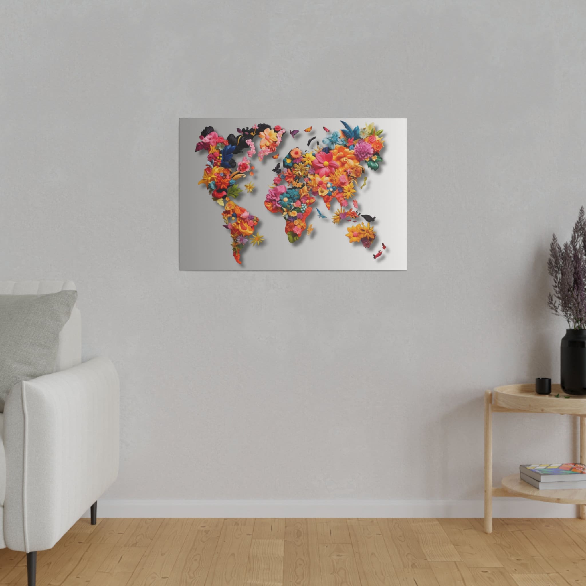 Pop Art AI World Map Modern Art Map Kehinde Wiley Inspired - Etsy