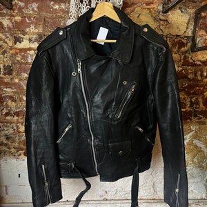 Vintage / Y2k / Biker / Leather / Jacket / Zippered Fastening / Pocket ...
