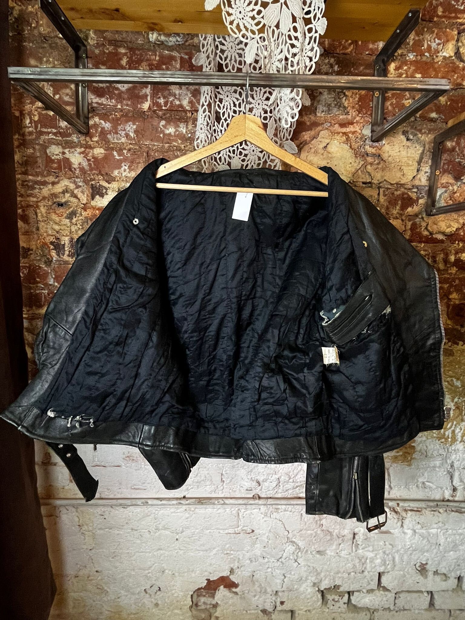 Vintage / Y2k / Biker / Leather / Jacket / Zippered Fastening / Pocket ...