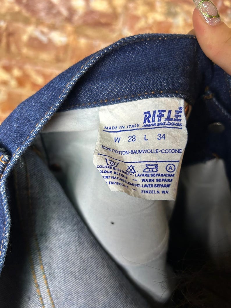 Vintage 80s Rifle Jeans, Made in Italy, High Waist Cotton - Etsy