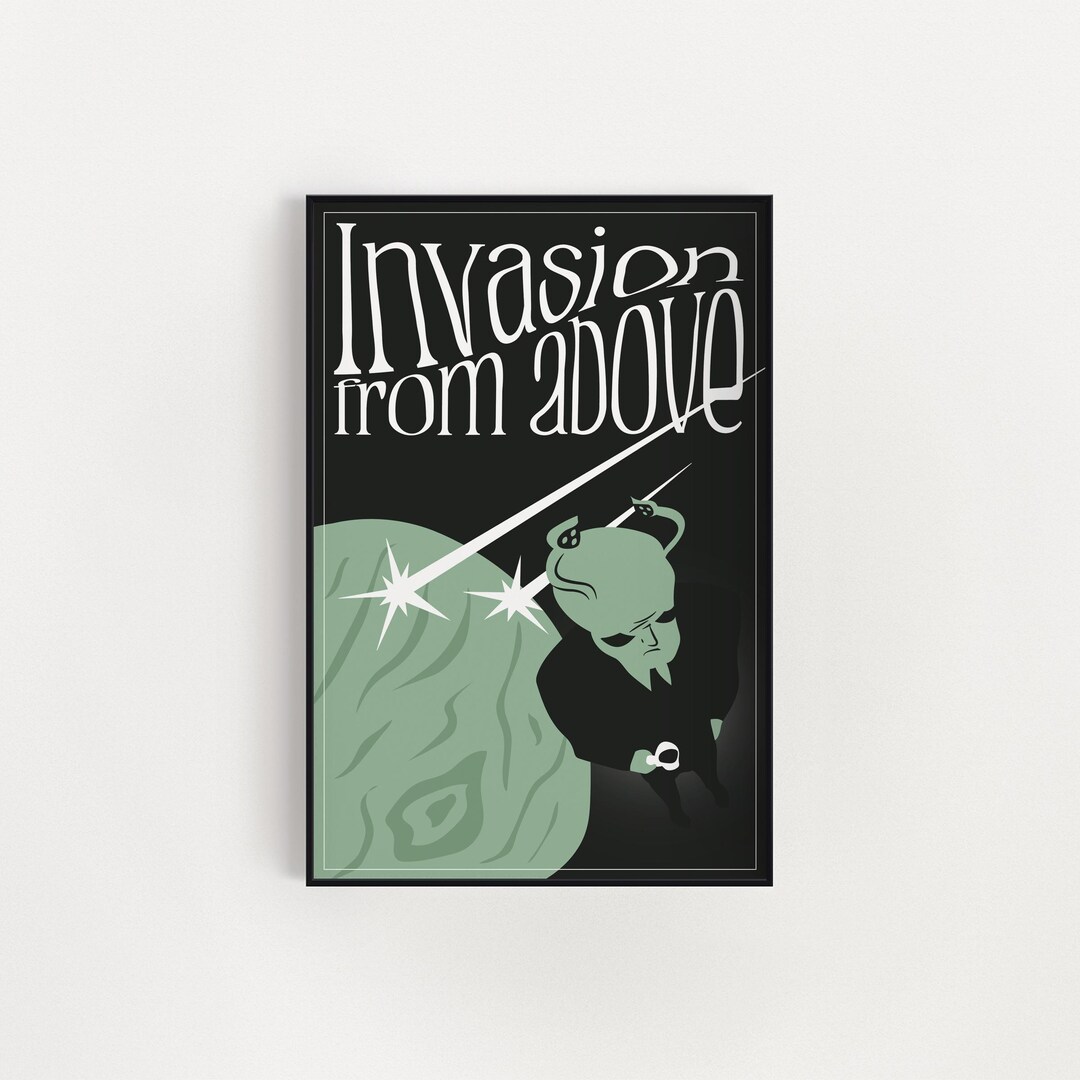Alien Invasion From Above Movie Poster Print |[ Digital Download, 300 ...