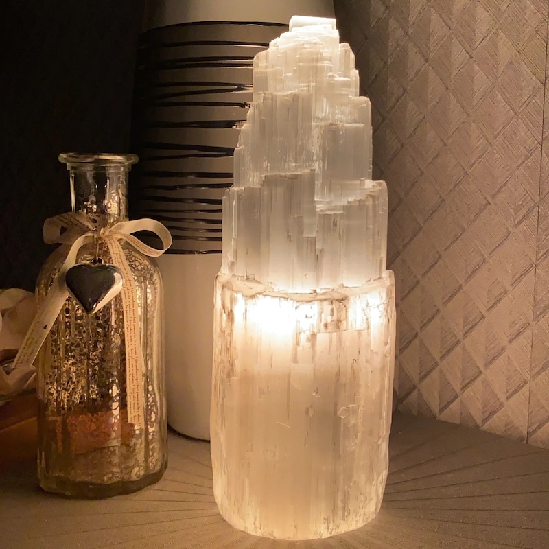 Selenite Lamp - Etsy