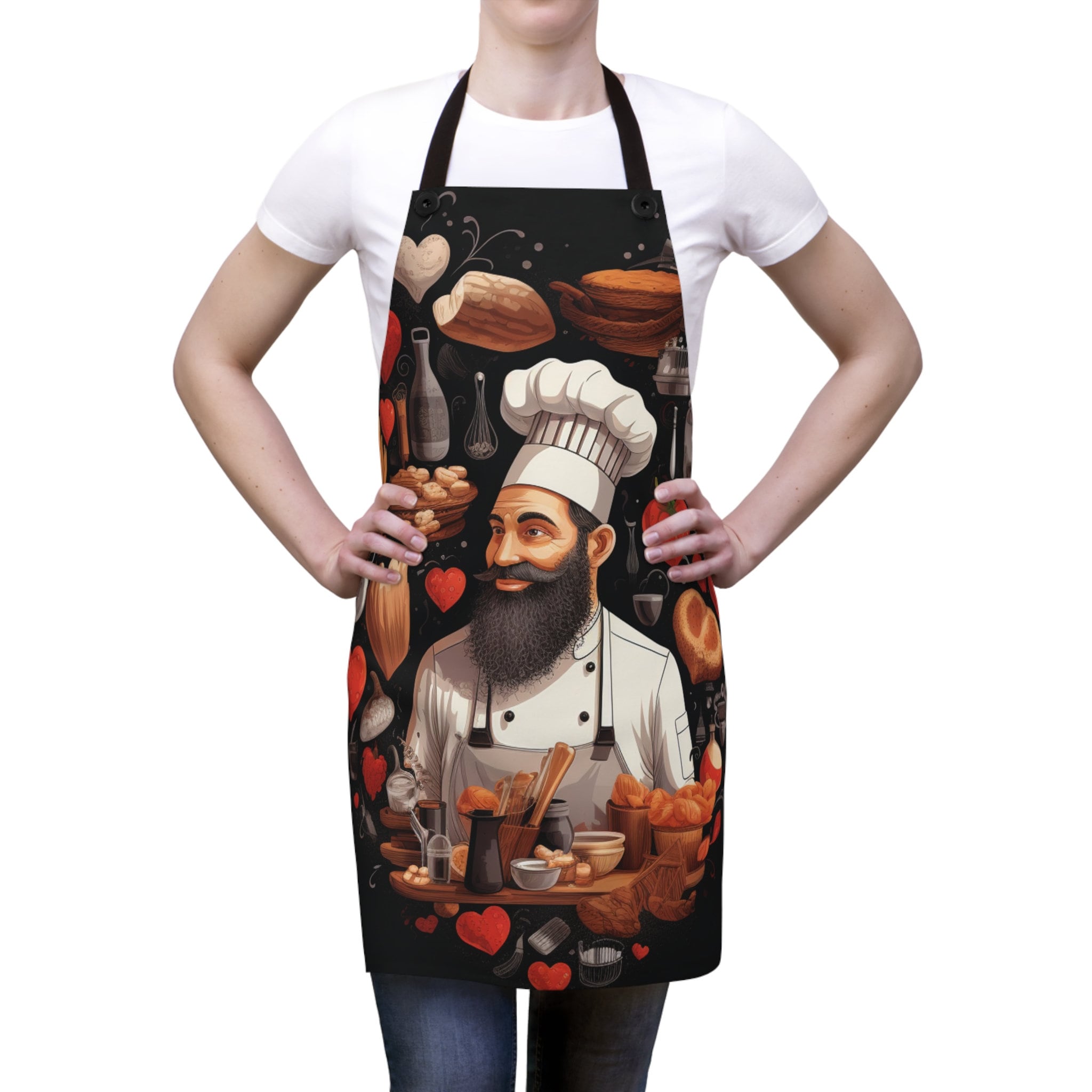 Chef Valentine Apron, Love Apron, Heart Valentine's Apron, Women's ...